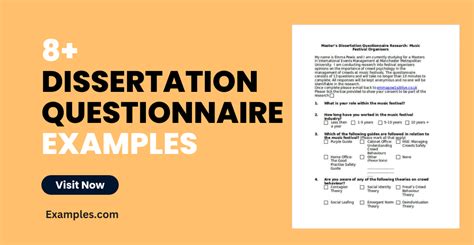 8 dissertation questionnaire examples to download