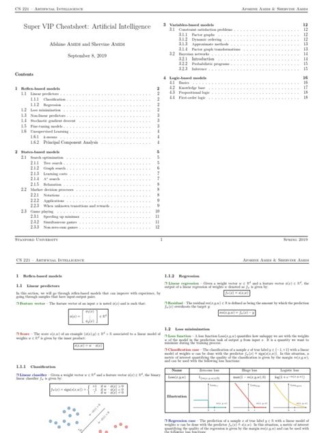 super cheatsheet artificial intelligence pdf machine learning