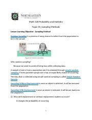 Understanding Sampling Methods In Probability And Statistics Course Hero