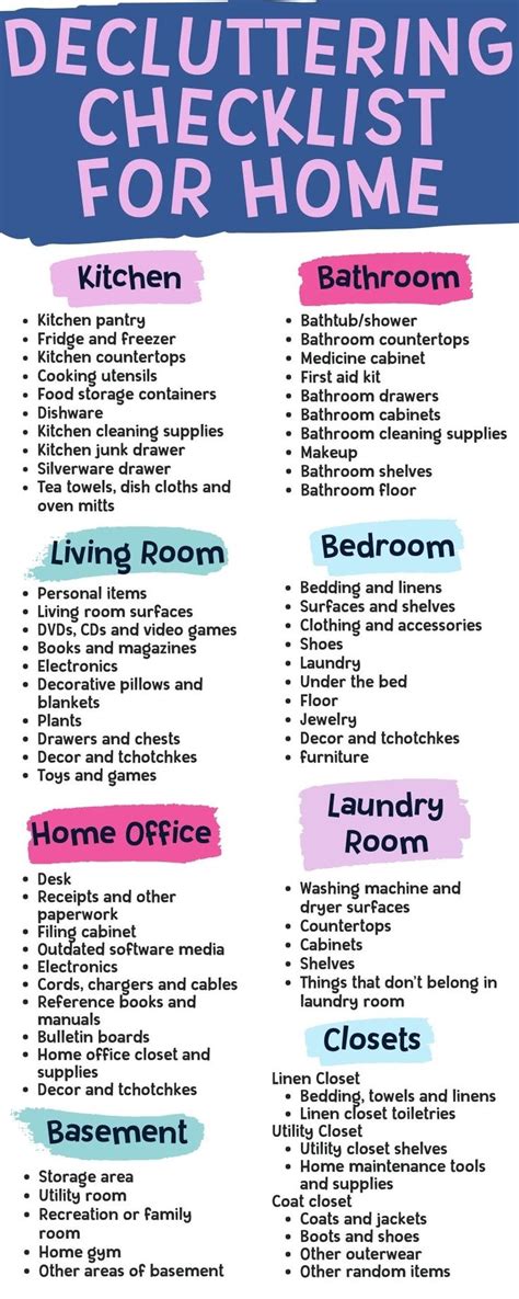 Simple Life Hack Declutter Your Home With This Room By Room Decluttering Checklist For Home