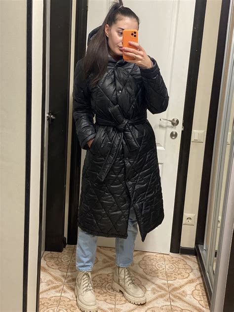 Пальто тепле стьобане з поясом еврозима чорне куртка з капюшоном 1 200 грн Пальто Софіївська