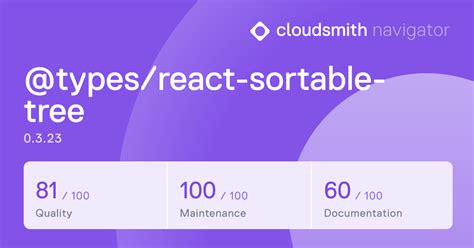 Typesreact Sortable Tree 0323 Npm Package Quality Cloudsmith