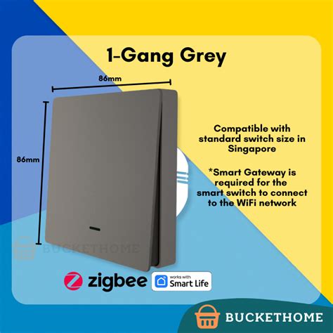 SG Seller Smart Light Switch Zigbee NO NEUTRAL NO CAPACITOR Tuya Smartlife Smart Home BTO