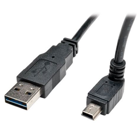 Universal Reversible Usb Cable A To Up Angle Mini B Ft Eaton