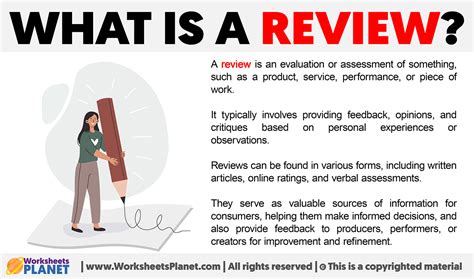 What Is A Review Definition Of Review