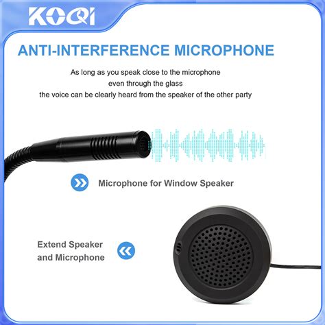 Dual Way Talk Through Store Office Window Glass Counter Intercom Speaker System Window Speaker