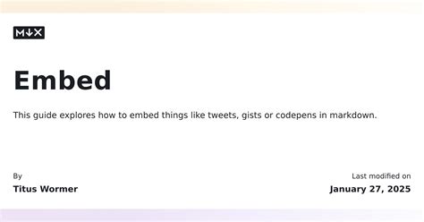 Embed Mdx