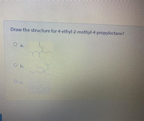 Solved Draw The Structure For