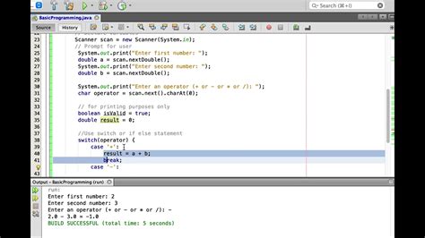 Java Programming Simple Calculator Add Subtract Multiply Divide