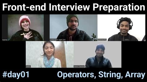Front End Interview Preparation Day01 Operators String Array