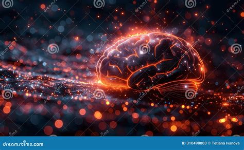 Neural Network And Binary Human Intellect Stock Illustration