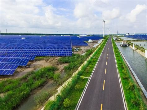 Industrial Landscape With Different Energy Resources Sustainable