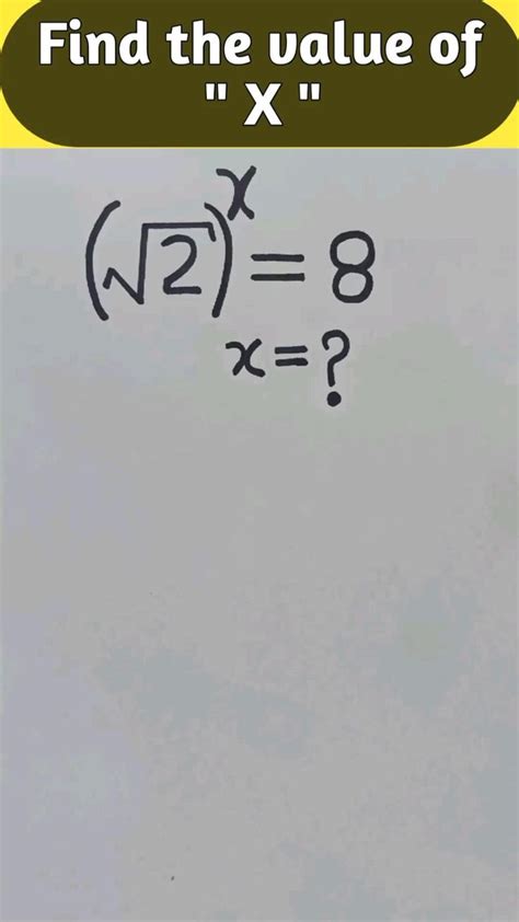 Find The Value Of X In Indices