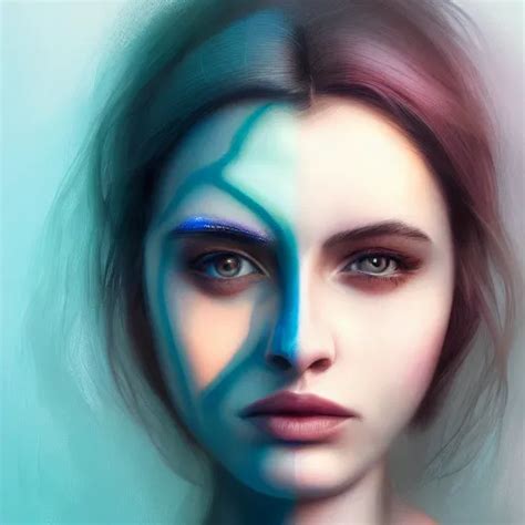 Face Fractal Portrait Of A Woman Inspired By Mandy Stable Diffusion