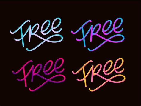 무료 손으로 쓴 글자 벡터 서예 브러시 프리미엄 벡터