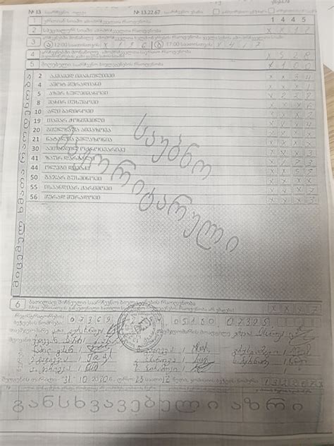 ერთი და იგივე ოქმის 2 ფოტო ცესკომ რიცხვები გადააკეთა არჩევნები 2020