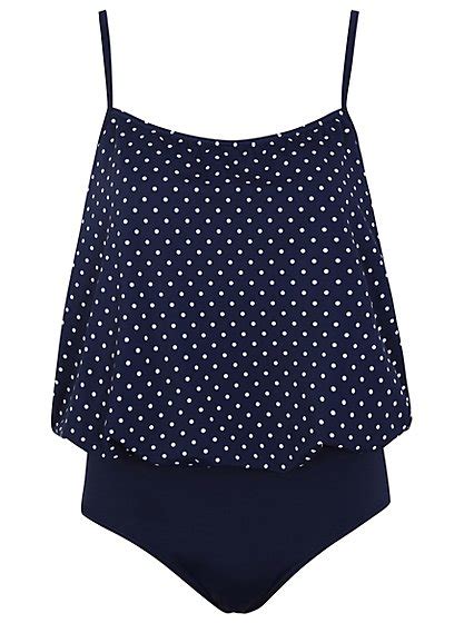Polka Dot Blouson Swimsuit Women George At Asda