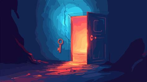 unlocking success key vector conceptual illustration premium ai