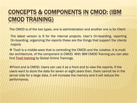 ppt ibm cmod training powerpoint presentation free download id 7815572