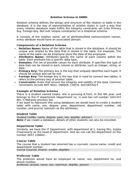 24 Relation Database Schema Pdf Relational Database Relational Model