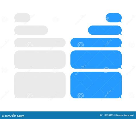 Message Chat Bubbles Vector Icons For Messenger Template For Message Chat Vector Illustration
