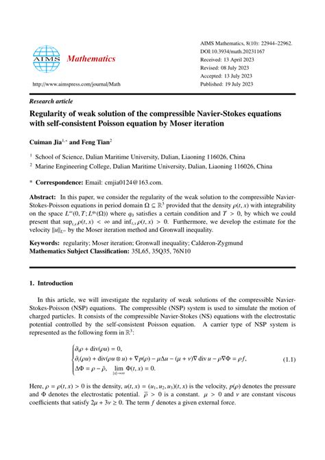 Pdf Regularity Of Weak Solution Of The Compressible Navier Stokes
