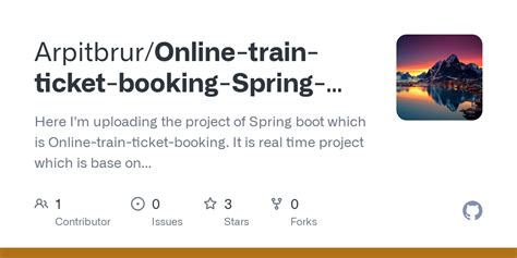Github Arpitbruronline Train Ticket Booking Spring Boot Project Here Im Uploading The