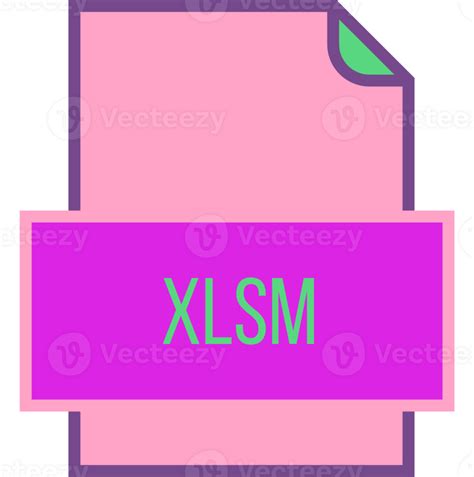 Xlsm File Icon Fill And Outline Crisp Corners Design Element 57325817 Png