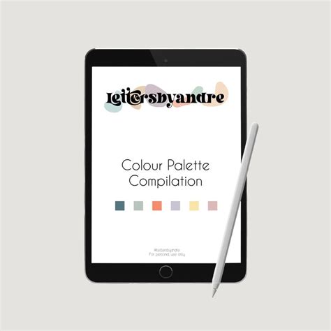 Procreate Color Palettes Color Palette Color Swatches IPad Procreate Tools Colors For