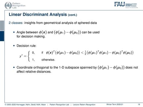 Lecture Notes In Pattern Recognition Episode 12 Discriminant Analysis Properties Pattern