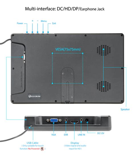 11 6 Inch Touchscreen 1920x1080 IPS Monitor Compatible With Raspberry Pi Jetson Nano Beaglebone