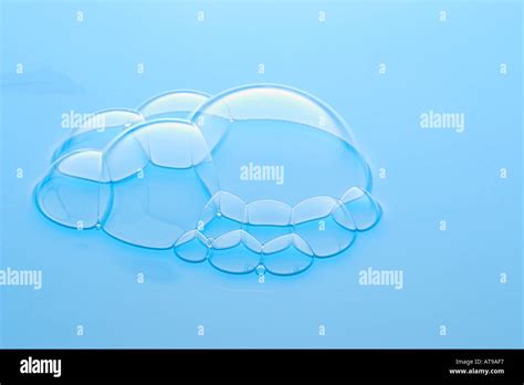 Soap Bubbles Floating Swimming On Water Surface Studio Stock Photo Alamy