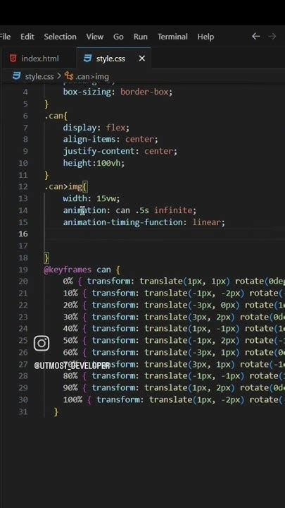 Shake Effect Css Coding Frontend Webdevelopment Ytshorts Youtube