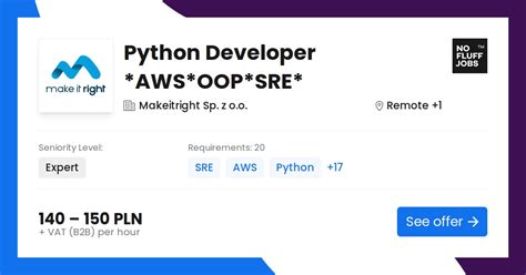 Python Developer Awsoopsre Job Backend Makeitright Remote