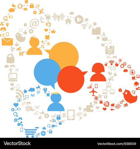Social Network Diagram Royalty Free Vector Image