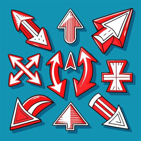 red arrows vector icons stylish design premium ai generated vector