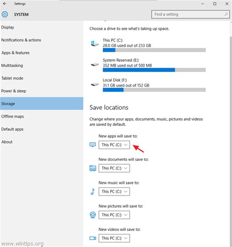 Change Default Location Of Personal Files And Apps In Windows 10 How To WinTips Org