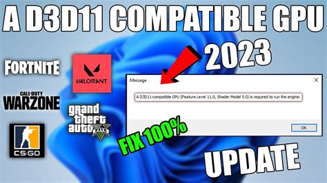 A D3d11 Compatible Gpu Feature Level 110 Shader Model 50 Is