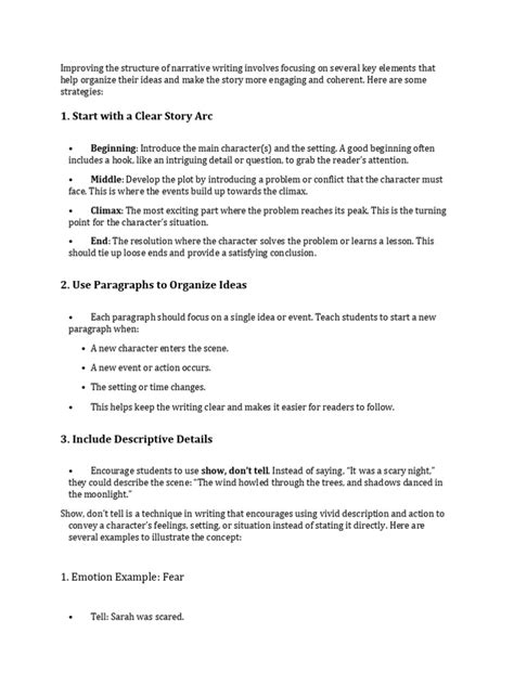 Writing Structure Pdf