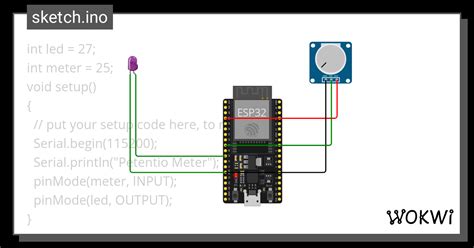 Potentiometer Wokwi Esp32 Stm32 Arduino Simulator
