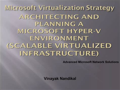 Microsoft Virtualization 2008 Ppt
