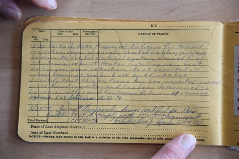 1959 Piper Geronimo Pa23 Logs Hegg Aircraft