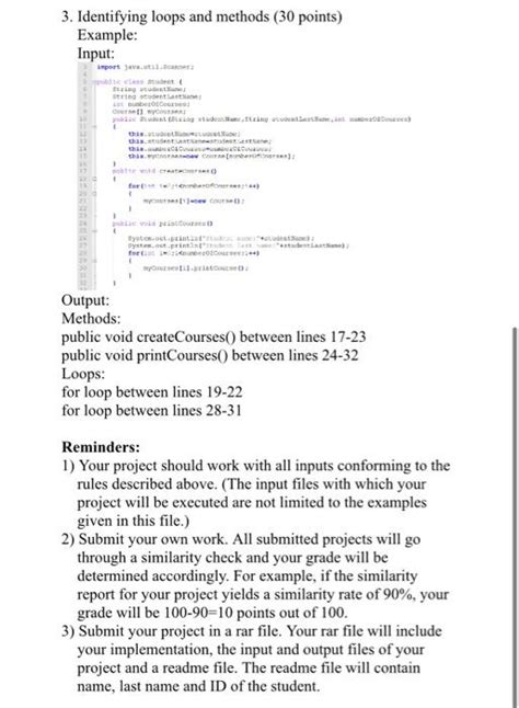 Identifying Loops And Methods Points Example Chegg