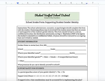 Gender Support Plan By Counseling Clinic TPT