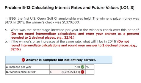 Solved Problem 5 13 Calculating Interest Rates And Future