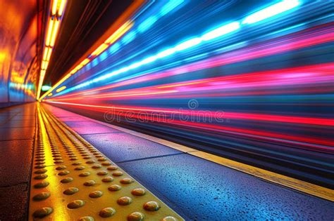 A Dynamic Photograph Of The Subway Railroad Stock Illustration Illustration Of Flooring