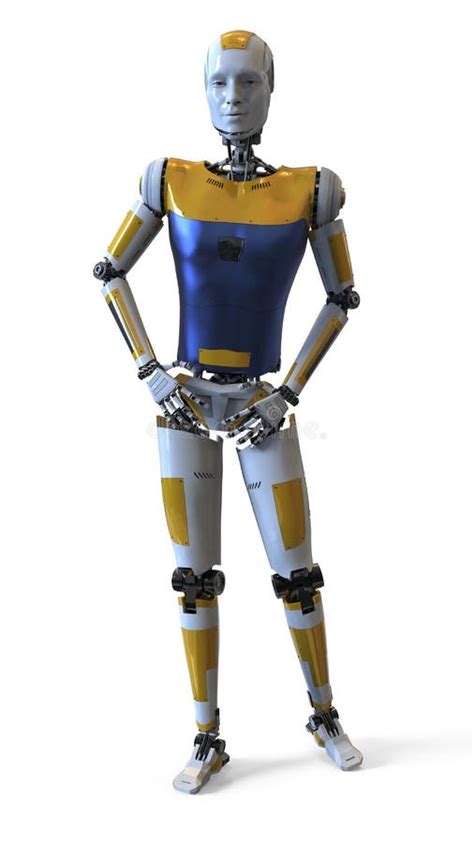 Futuristic Humanoid Robot 3d Illustration Stock Illustration Illustration Of Technology