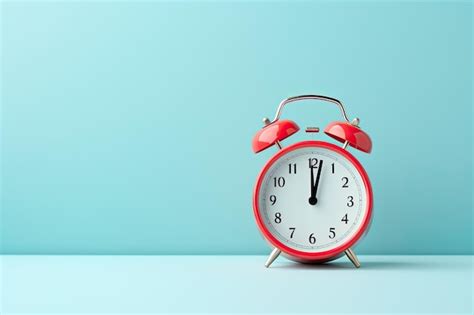 premium ai image a minimal 3d analog alarm clock timer background