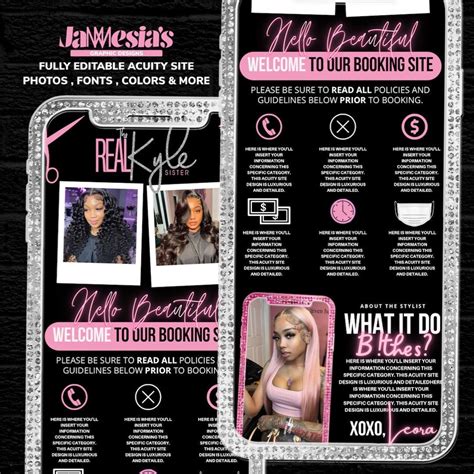 Acuity Scheduling Template Acuity Scheduling Template Hair Etsy