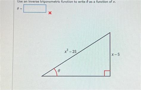 solved use an inverse trigonometric function to write θ as a